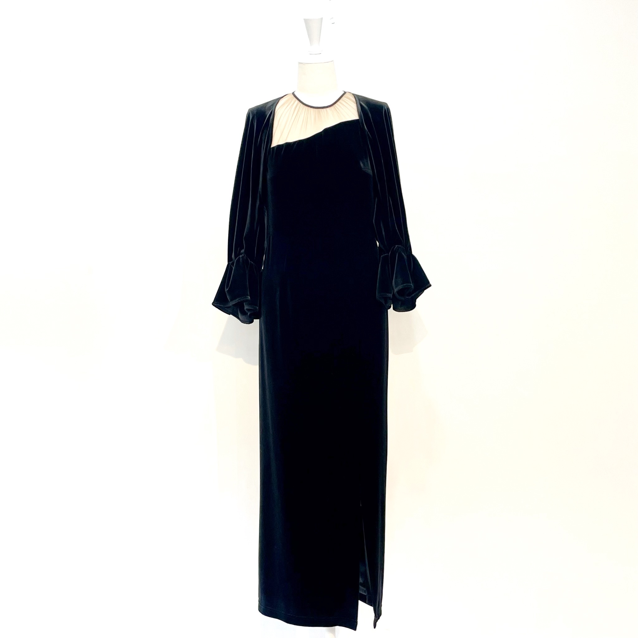 【Ameri VINTAGE】2WAY CURVE VELOURS DRESS | FIORI