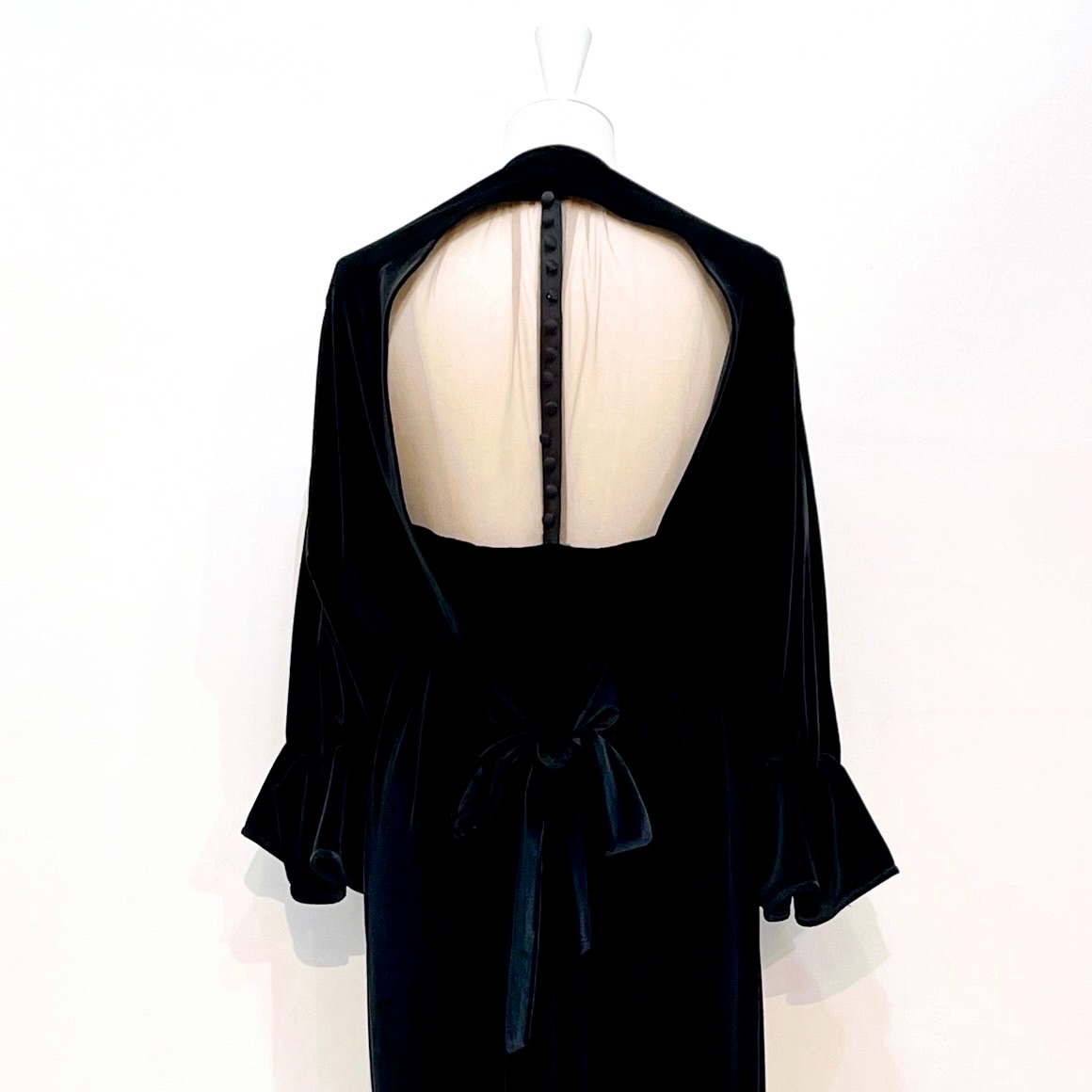 【Ameri VINTAGE】2WAY CURVE VELOURS DRESS | FIORI