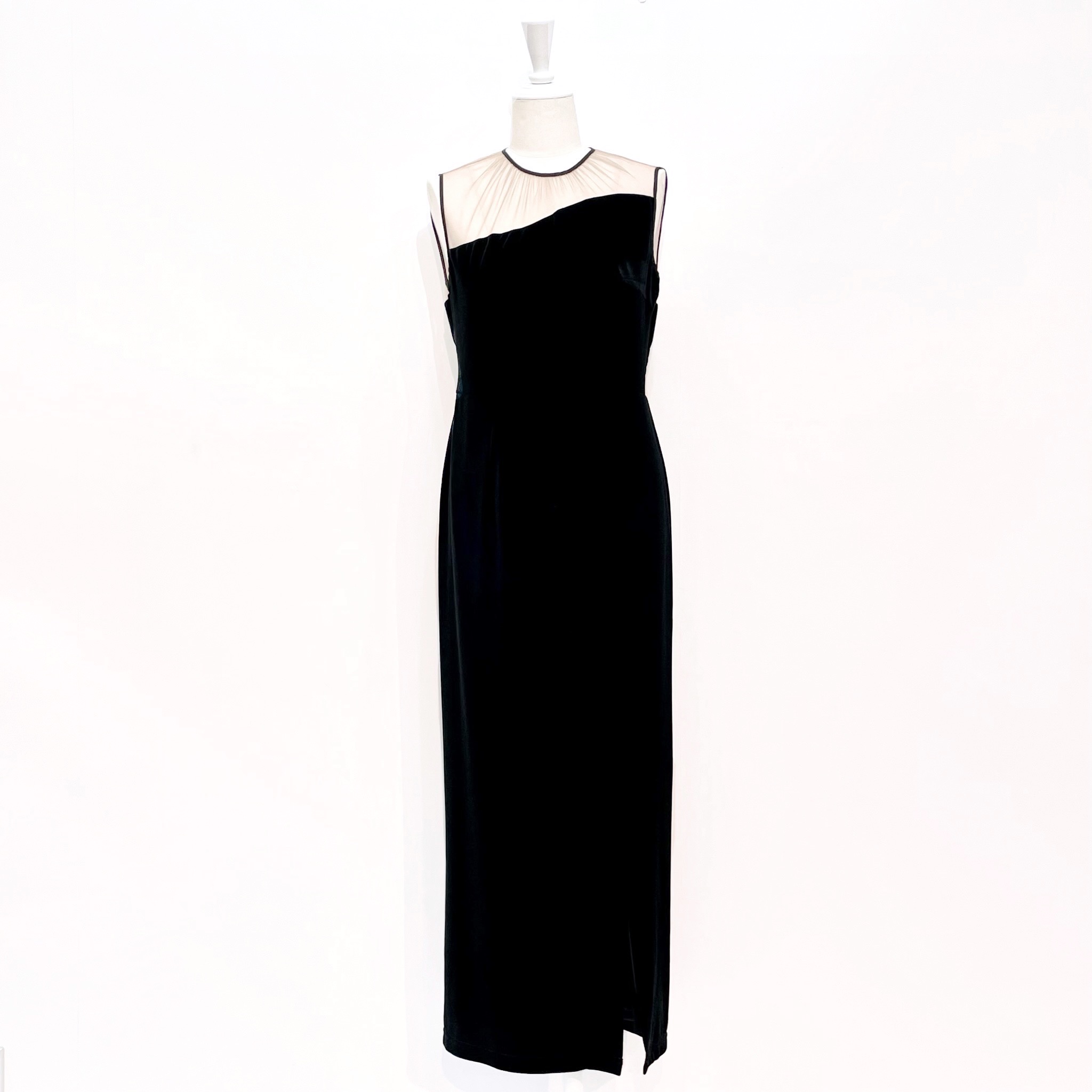 【Ameri VINTAGE】2WAY CURVE VELOURS DRESS | FIORI