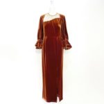 【Ameri VINTAGE】2WAY CURVE VELOURS DRESS | FIORI